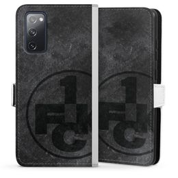 DeinDesign Galaxy S20 FE 5G Handy Klapph&uuml;lle Handyh&uuml;lle aus Kunst Leder wei&szlig; Flip Case Concrete 1. Fck 1. Fc Kaiserslautern Sideflip mit Lasche
