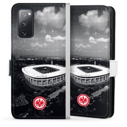 DeinDesign Galaxy S20 FE 5G Handy Klapph&uuml;lle Handyh&uuml;lle aus Kunst Leder wei&szlig; Flip Case Eintracht Frankfurt Sge Stadium Sideflip mit Lasche
