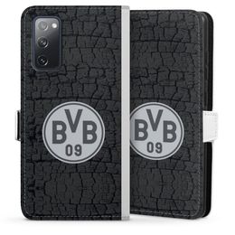 DeinDesign Galaxy S20 FE Handy Klapph&uuml;lle Handyh&uuml;lle aus Kunst Leder wei&szlig; Flip Case Jersey Borussia Dortmund Bvb Sideflip mit Lasche