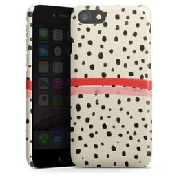 DeinDesign iPhone SE (2022) Handy Premium Case Smartphone Handyh&uuml;lle Schutzh&uuml;lle gl&auml;nzend Stripes Kunst Points Premium Case