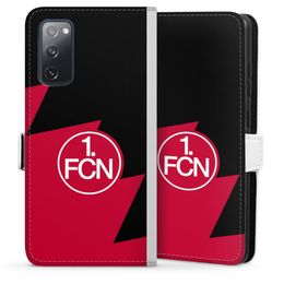 DeinDesign Galaxy S20 FE 5G Handy Klapph&uuml;lle Handyh&uuml;lle aus Kunst Leder wei&szlig; Flip Case 1. Fcn 1. Fc N&uuml;rnberg Merchandise Sideflip mit Lasche