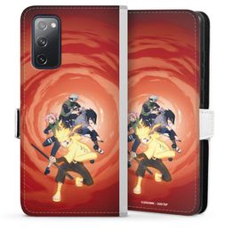 DeinDesign Galaxy S20 FE 5G Handy Klapph&uuml;lle Handyh&uuml;lle aus Kunst Leder wei&szlig; Flip Case Sasuke Sakura Naruto Shippuden Sideflip mit Lasche