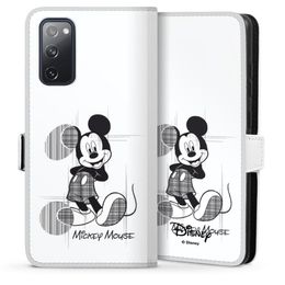 DeinDesign Galaxy S20 FE Handy Klapph&uuml;lle Handyh&uuml;lle aus Kunst Leder wei&szlig; Flip Case Official Licensed Product Disney Mickey Mouse Sideflip mit Lasche