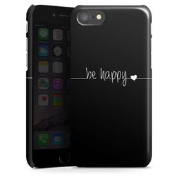 DeinDesign iPhone SE (2020) Handy Premium Case Smartphone Handyh&uuml;lle Schutzh&uuml;lle gl&auml;nzend Sayings Happiness Statement Premium Case