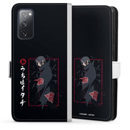 DeinDesign Galaxy S20 FE 5G Handy Klapph&uuml;lle Handyh&uuml;lle aus Kunst Leder wei&szlig; Flip Case Itachi Uchiha Official Licensed Product Naruto Shippuden Sideflip mit 