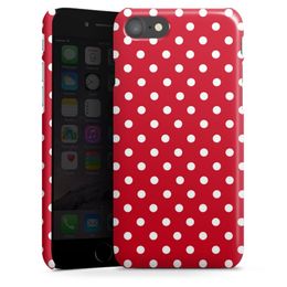 DeinDesign iPhone SE (2020) Handy Premium Case Smartphone Handyh&uuml;lle Schutzh&uuml;lle gl&auml;nzend Retro Polka Dots Points Premium Case