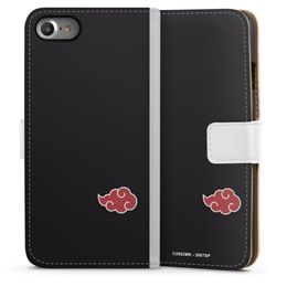 DeinDesign iPhone SE (2022) Handy Klapph&uuml;lle Handyh&uuml;lle aus Kunst Leder wei&szlig; Flip Case Official Licensed Product Akatsuki Naruto Shippuden Sideflip mit Lasche