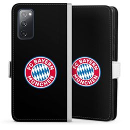 DeinDesign Galaxy S20 FE 5G Handy Klapph&uuml;lle Handyh&uuml;lle aus Kunst Leder wei&szlig; Flip Case Fc Bayern M&uuml;nchen Logo Official Licensed Product Sideflip mit Lasche
