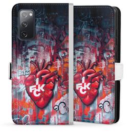 DeinDesign Galaxy S20 FE Handy Klapph&uuml;lle Handyh&uuml;lle aus Kunst Leder wei&szlig; Flip Case 1. Fc Kaiserslautern Heart 1. Fck Sideflip mit Lasche