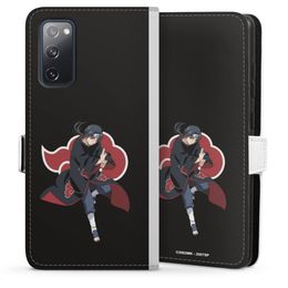 DeinDesign Galaxy S20 FE Handy Klapph&uuml;lle Handyh&uuml;lle aus Kunst Leder wei&szlig; Flip Case Naruto Shippuden Itachi Uchiha Official Licensed Product Sideflip mit Lasche