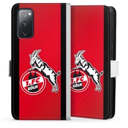 DeinDesign Galaxy S20 FE Handy Klapph&uuml;lle Handyh&uuml;lle aus Kunst Leder wei&szlig; Flip Case Official Licensed Product Billy Goat Hennes 1. Fc K&ouml;ln Sideflip mit Lasche
