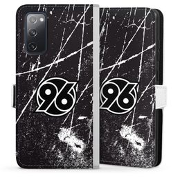 DeinDesign Galaxy S20 FE Handy Klapph&uuml;lle Handyh&uuml;lle aus Kunst Leder wei&szlig; Flip Case Official Licensed Product H96 Hannover 96 Sideflip mit Lasche
