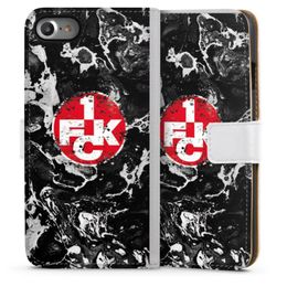DeinDesign iPhone SE (2020) Handy Klapph&uuml;lle Handyh&uuml;lle aus Kunst Leder wei&szlig; Flip Case Muster 1. Fc Kaiserslautern Coat Of Arms Sideflip mit Lasche