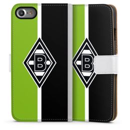 DeinDesign iPhone SE (2020) Handy Klapph&uuml;lle Handyh&uuml;lle aus Kunst Leder wei&szlig; Flip Case Gladbach Bundesliga Borussia M&ouml;nchengladbach Sideflip mit Lasche