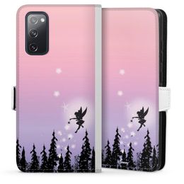 DeinDesign Galaxy S20 FE 5G Handy Klapph&uuml;lle Handyh&uuml;lle aus Kunst Leder wei&szlig; Flip Case Tinkerbells Official Licensed Product Disney Sideflip mit Lasche