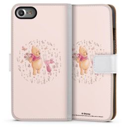 DeinDesign iPhone SE (2020) Handy Klapph&uuml;lle Handyh&uuml;lle aus Kunst Leder wei&szlig; Flip Case Disney Winnie The Pooh Piglet Official Licensed Product Sideflip mit 