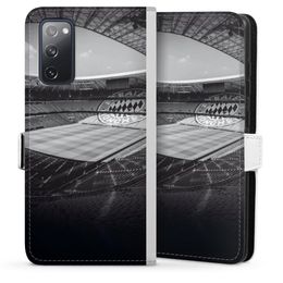 DeinDesign Galaxy S20 FE 5G Handy Klapph&uuml;lle Handyh&uuml;lle aus Kunst Leder wei&szlig; Flip Case Stadium Fcb Fc Bayern M&uuml;nchen Sideflip mit Lasche
