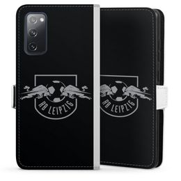 DeinDesign Galaxy S20 FE 5G Handy Klapph&uuml;lle Handyh&uuml;lle aus Kunst Leder wei&szlig; Flip Case Official Licensed Product Logo Rb Leipzig Sideflip mit Lasche
