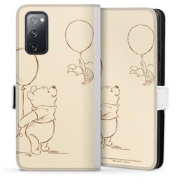 DeinDesign Galaxy S20 FE 5G Handy Klapph&uuml;lle Handyh&uuml;lle aus Kunst Leder wei&szlig; Flip Case Official Licensed Product Disney Winnie The Pooh Sideflip mit Lasche