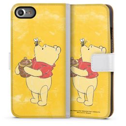 DeinDesign iPhone SE (2020) Handy Klapph&uuml;lle Handyh&uuml;lle aus Kunst Leder wei&szlig; Flip Case Winnie The Pooh Official Licensed Product Disney Sideflip mit Lasche