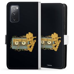 DeinDesign Galaxy S20 FE Handy Klapph&uuml;lle Handyh&uuml;lle aus Kunst Leder wei&szlig; Flip Case Marvel Groot Guardians Of The Galaxy Sideflip mit Lasche