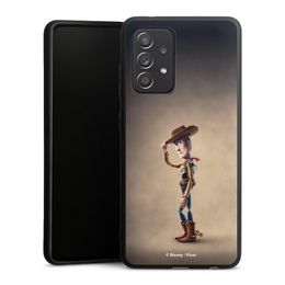 DeinDesign Galaxy A52s 5G Handy Premium Silikon H&uuml;lle Handyh&uuml;lle schwarz Case Disney Pixar Toy Story Woody Silikon Premium Case