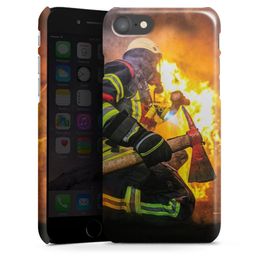 DeinDesign iPhone SE (2020) Handy Premium Case Smartphone Handyh&uuml;lle Schutzh&uuml;lle gl&auml;nzend Fire Fire Fighters Life Saver Premium Case