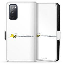 DeinDesign Galaxy S20 FE 5G Handy Klapph&uuml;lle Handyh&uuml;lle aus Kunst Leder wei&szlig; Flip Case Peanuts Children Official Licensed Product Sideflip mit Lasche