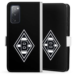 DeinDesign Galaxy S20 FE 5G Handy Klapph&uuml;lle Handyh&uuml;lle aus Kunst Leder wei&szlig; Flip Case Coat Of Arms Gladbach Borussia M&ouml;nchengladbach Sideflip mit Lasche