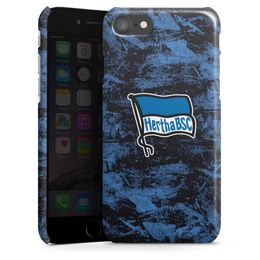DeinDesign iPhone SE (2020) Handy Premium Case Smartphone Handyh&uuml;lle Schutzh&uuml;lle gl&auml;nzend Hertha Bsc Flag Logo Premium Case
