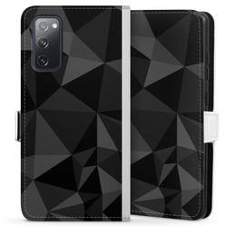 DeinDesign Galaxy S20 FE Handy Klapph&uuml;lle Handyh&uuml;lle aus Kunst Leder wei&szlig; Flip Case Muster Geometric Abstract Sideflip mit Lasche