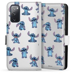 DeinDesign Galaxy S20 FE Handy Klapph&uuml;lle Handyh&uuml;lle aus Kunst Leder wei&szlig; Flip Case Official Licensed Product Lilo & Stitch Disney Sideflip mit Lasche