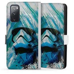 DeinDesign Galaxy S20 FE Handy Klapph&uuml;lle Handyh&uuml;lle aus Kunst Leder wei&szlig; Flip Case Colourful Star Wars Stormtrooper Sideflip mit Lasche
