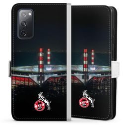 DeinDesign Galaxy S20 FE Handy Klapph&uuml;lle Handyh&uuml;lle aus Kunst Leder wei&szlig; Flip Case Official Licensed Product Stadium 1. Fc K&ouml;ln Sideflip mit Lasche
