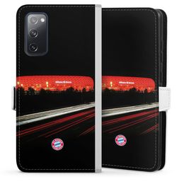 DeinDesign Galaxy S20 FE Handy Klapph&uuml;lle Handyh&uuml;lle aus Kunst Leder wei&szlig; Flip Case Fc Bayern M&uuml;nchen Fcb Stadium Sideflip mit Lasche