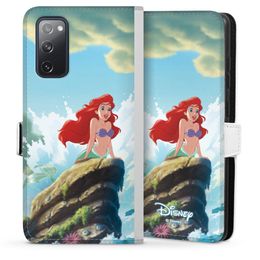 DeinDesign Galaxy S20 FE Handy Klapph&uuml;lle Handyh&uuml;lle aus Kunst Leder wei&szlig; Flip Case Official Licensed Product Mermaid Arielle Die Meerjungfrau Sideflip mit 