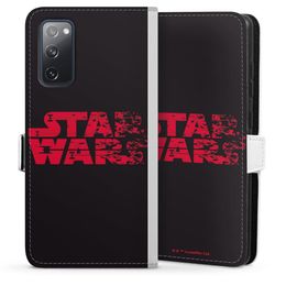 DeinDesign Galaxy S20 FE 5G Handy Klapph&uuml;lle Handyh&uuml;lle aus Kunst Leder wei&szlig; Flip Case Star Wars Merchandise Logo Sideflip mit Lasche