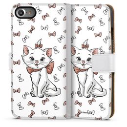 DeinDesign iPhone SE (2020) Handy Klapph&uuml;lle Handyh&uuml;lle aus Kunst Leder wei&szlig; Flip Case Cat Disney Aristocats Mary Sideflip mit Lasche