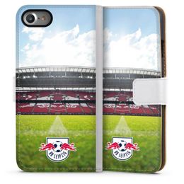 DeinDesign iPhone SE (2020) Handy Klapph&uuml;lle Handyh&uuml;lle aus Kunst Leder wei&szlig; Flip Case Rb Leipzig Stadium Official Licensed Product Sideflip mit Lasche