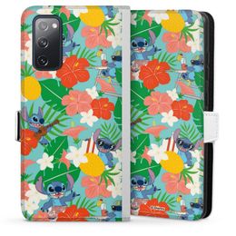 DeinDesign Galaxy S20 FE Handy Klapph&uuml;lle Handyh&uuml;lle aus Kunst Leder wei&szlig; Flip Case Disney Movie Lilo & Stitch Sideflip mit Lasche