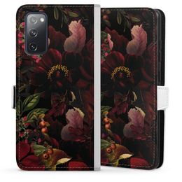 DeinDesign Galaxy S20 FE Handy Klapph&uuml;lle Handyh&uuml;lle aus Kunst Leder wei&szlig; Flip Case Flowers Meadow Utart Sideflip mit Lasche