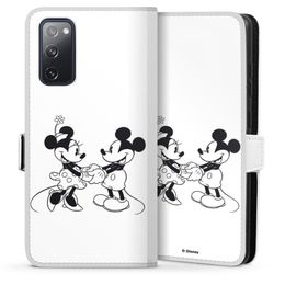 DeinDesign Galaxy S20 FE Handy Klapph&uuml;lle Handyh&uuml;lle aus Kunst Leder wei&szlig; Flip Case Valentine'S Day Disney Sideflip mit Lasche