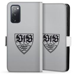 DeinDesign Galaxy S20 FE Handy Klapph&uuml;lle Handyh&uuml;lle aus Kunst Leder wei&szlig; Flip Case Logo Official Licensed Product Vfb Stuttgart Sideflip mit Lasche