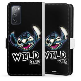DeinDesign Galaxy S20 FE Handy Klapph&uuml;lle Handyh&uuml;lle aus Kunst Leder wei&szlig; Flip Case Lilo & Stitch Official Licensed Product Disney Sideflip mit Lasche