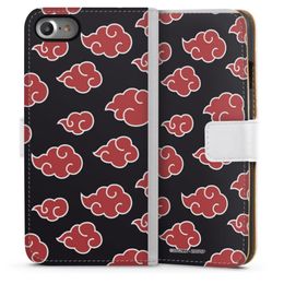 DeinDesign iPhone SE (2020) Handy Klapph&uuml;lle Handyh&uuml;lle aus Kunst Leder wei&szlig; Flip Case Naruto Shippuden Akatsuki Official Licensed Product Sideflip mit Lasche