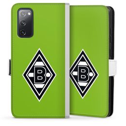 DeinDesign Galaxy S20 FE 5G Handy Klapph&uuml;lle Handyh&uuml;lle aus Kunst Leder wei&szlig; Flip Case Gladbach Borussia M&ouml;nchengladbach Soccer Sideflip mit Lasche