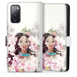 DeinDesign Galaxy S20 FE 5G Handy Klapph&uuml;lle Handyh&uuml;lle aus Kunst Leder wei&szlig; Flip Case Disney Official Licensed Product Pocahontas Sideflip mit Lasche
