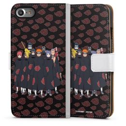 DeinDesign iPhone SE (2020) Handy Klapph&uuml;lle Handyh&uuml;lle aus Kunst Leder wei&szlig; Flip Case Official Licensed Product Akatsuki Naruto Shippuden Sideflip mit Lasche