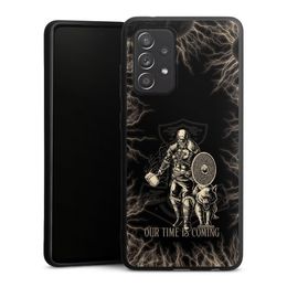 DeinDesign Galaxy A52s 5G Handy Premium Silikon H&uuml;lle Handyh&uuml;lle schwarz Case Tv Show Designs Wikinger Vikings Silikon Premium Case