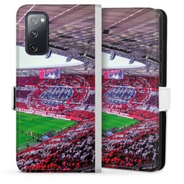DeinDesign Galaxy S20 FE 5G Handy Klapph&uuml;lle Handyh&uuml;lle aus Kunst Leder wei&szlig; Flip Case Stadium Fcb Fc Bayern M&uuml;nchen Sideflip mit Lasche